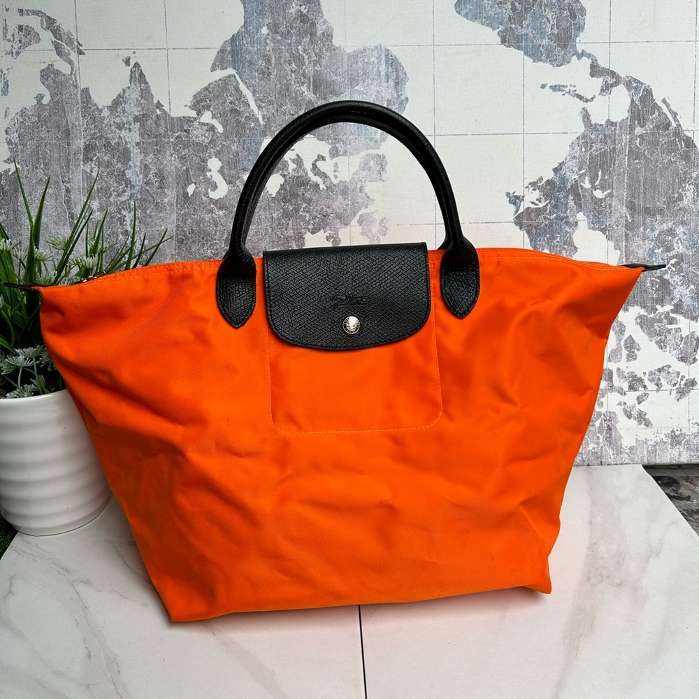 Longchamp Le Pliage Longchamp Sarah Morris Orange / B… - Gem